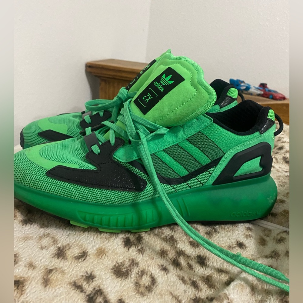 Adidas Zx 5k Boost Screaming Green Shoes Low Top Snea… - Gem